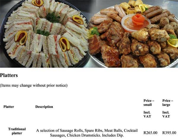 Menu at Holstein Meats restaurant, Kempton Park
