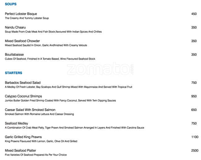 Menu at Kayal, Chennai, 1 G S T Road