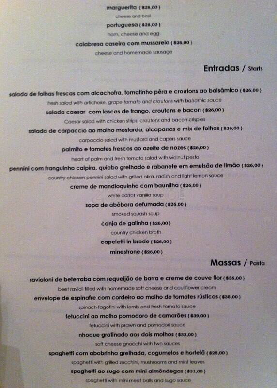 Menu at Badebec Itaim Bibi restaurant, São Paulo, R. Jerônimo da Veiga