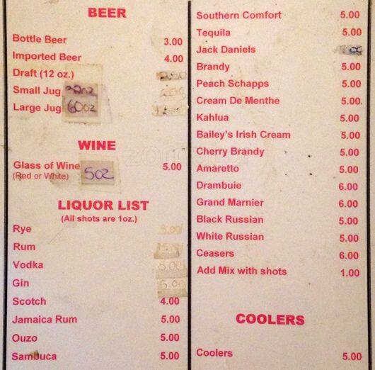 Menu at Landmark Restaurant & Tavern, Toronto