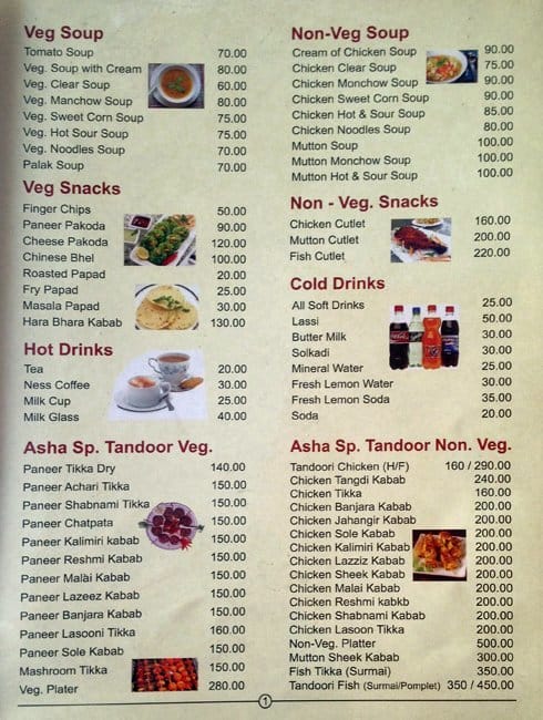 Hotel Asha Menu, Menu for Hotel Asha, Kothrud, Pune - Zomato