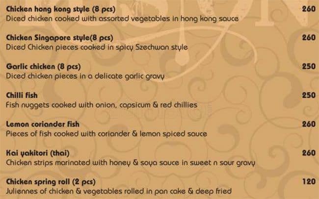 Menu at Kitchen Fusion, Chandigarh, SCO 37