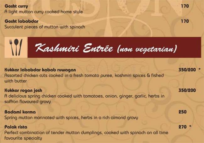 Menu at Kitchen Fusion, Chandigarh, SCO 37