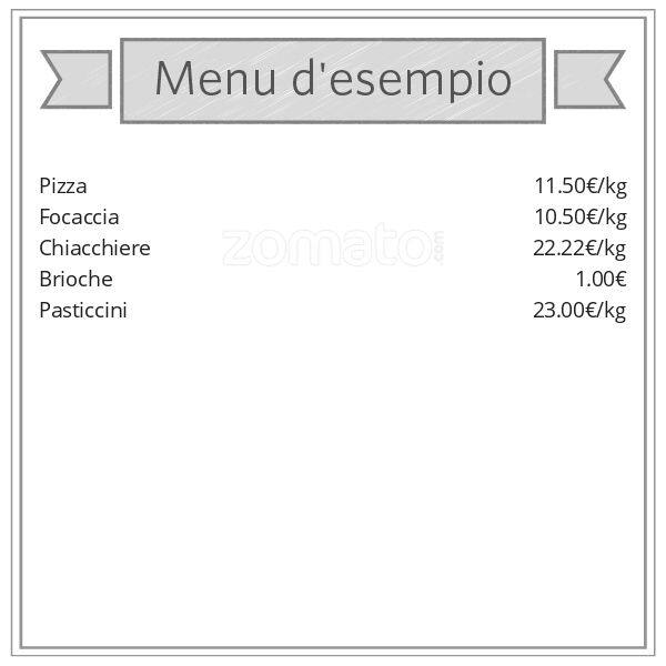 Speisekarte von Panificio F.Lli Foglio Di Foglio Domenico Emanuele E C ...