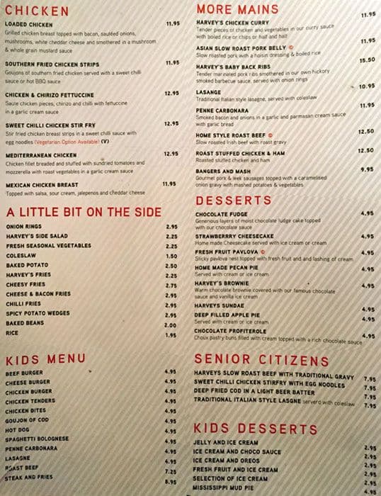 Menu at Balbriggan Taverns pub & bar, Balbriggan