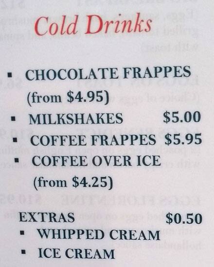 Menu at Cloud Café cafe, Dandenong