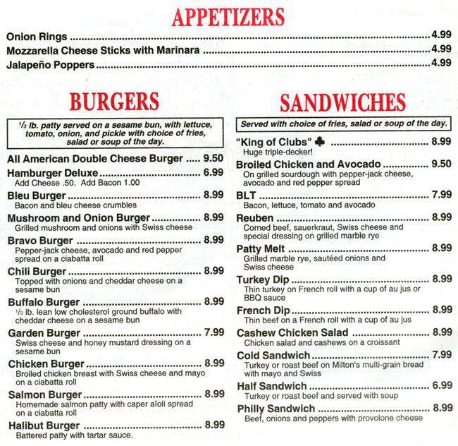 Menu at Trotter's Restaurant, Auburn