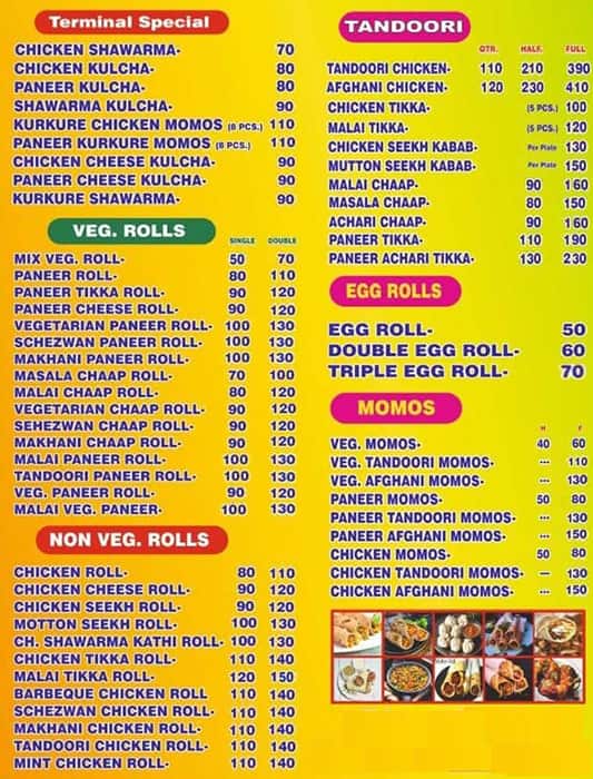 Menu of Roll's Terminal, New Ashok Nagar, Noida