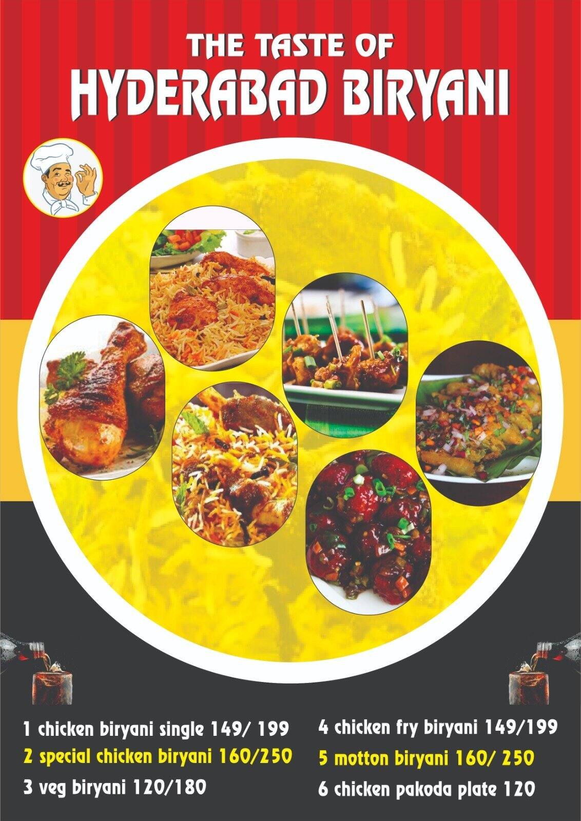 Menu of The Taste Of Hyderabad Biryani, Malkajgiri, Secunderabad