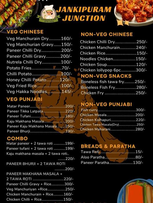 Menu of Jankipuram Junction Cafe, Jankipuram, Lucknow