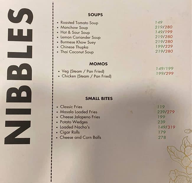 Menu of Fine Cafe Restuarant, Vaishali, Ghaziabad