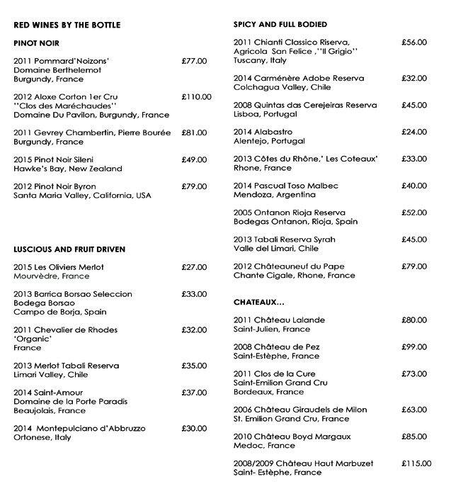 Menu at Great British Restaurant, London