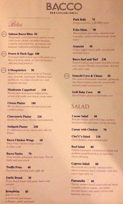 Bacco Menu, Menu for Bacco, Karet, Jakarta - Zomato Indonesia