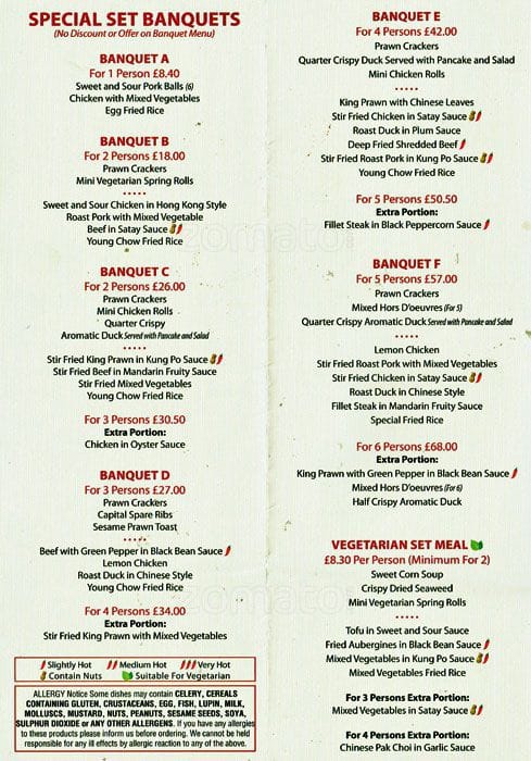 Menu at 08 Express Chinese Cuisine fast food, Croydon