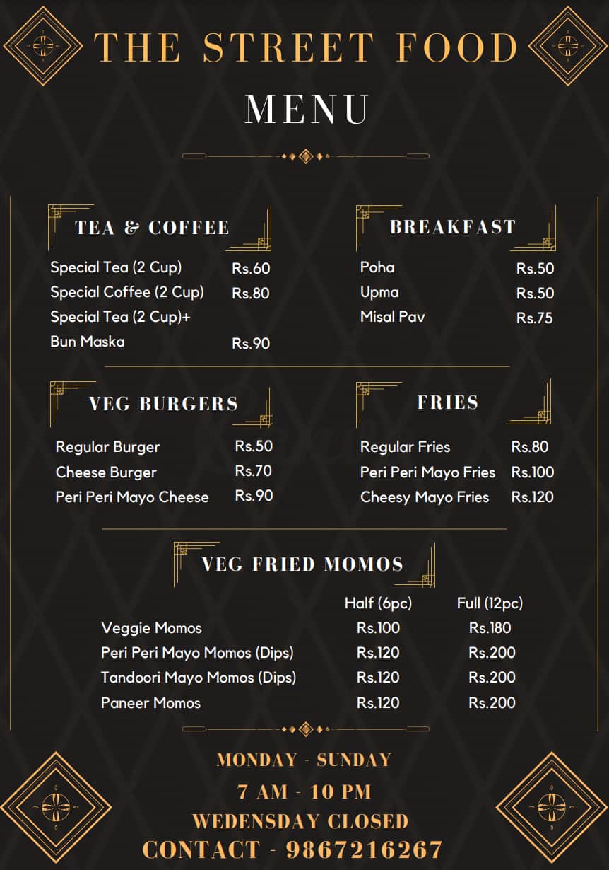 Menu of Me Marathi Nasta'z, Malad East, Mumbai