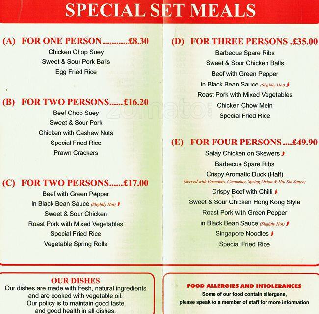 Menu at China House fast food, Bushey, 84 High St