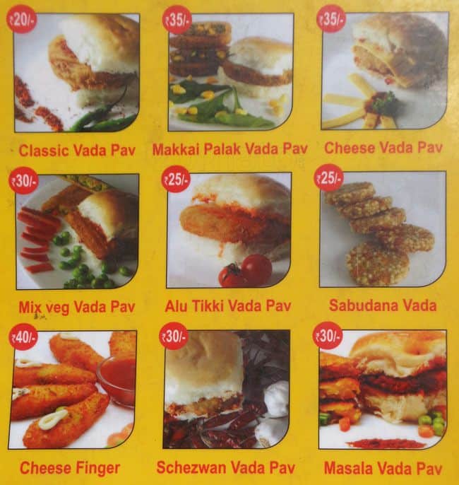 Menu at Goli Vada Pav, Indore, LG 5