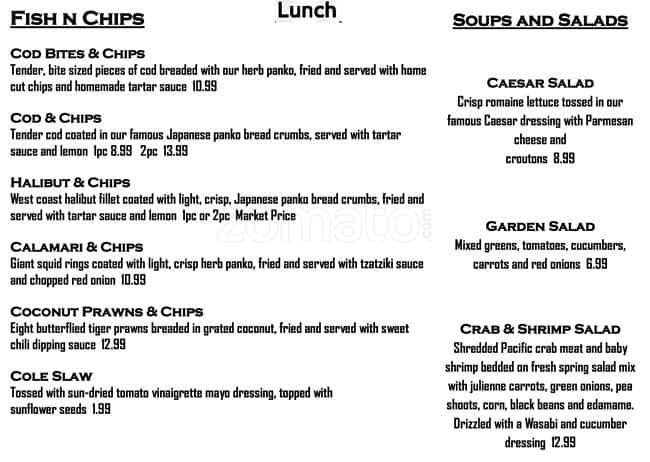 Menu at Sharkey's Seafood Bar & Grille, Delta