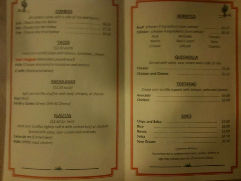 Trini's Tacos Menu, Menu for Trini's Tacos, North Kingstown, Providence ...