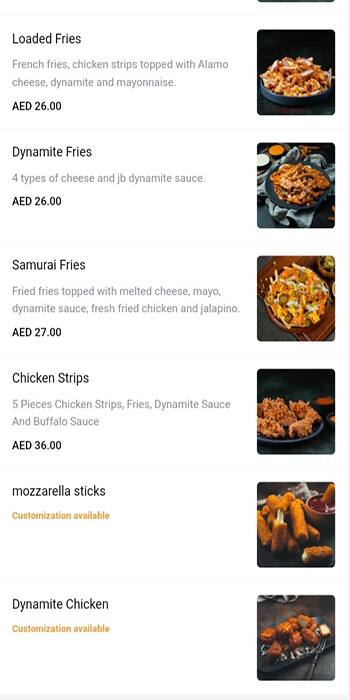 Menu of Just Burger, Jumeirah 3, Dubai