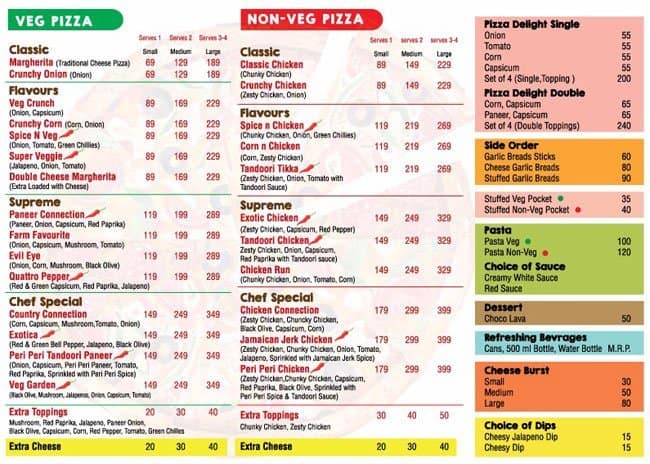 Pizza Connection Menu, Menu for Pizza Connection, Kalkaji, New Delhi ...