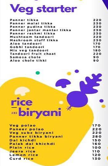 Menu of Punjab Di Rasoi, Khar, Mumbai