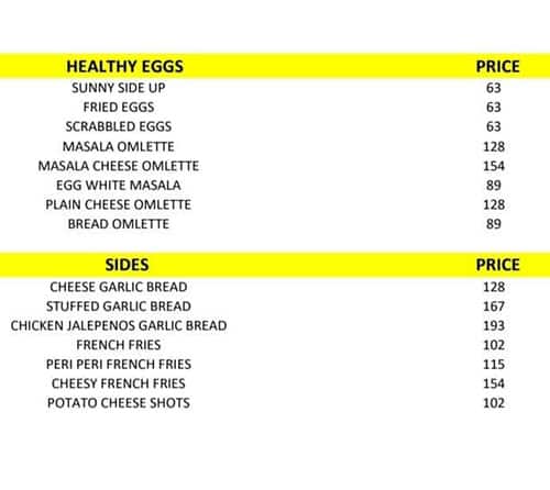 Menu of Masti Ccafe Bar, Gachibowli, Hyderabad