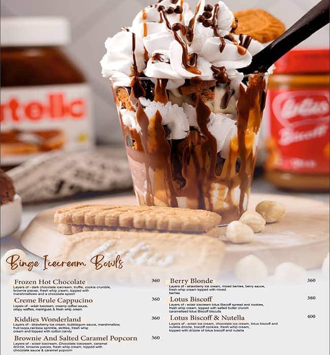 Menu of The Dessert Republic, Matunga East, Mumbai