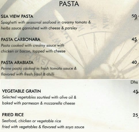 Menu at Kohinoor restaurant, Dubai, 774M+4XW - Al Mina St