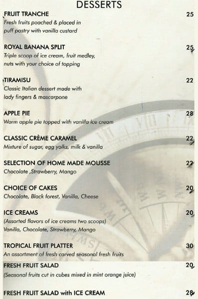 Menu at Kohinoor restaurant, Dubai, 774M+4XW - Al Mina St