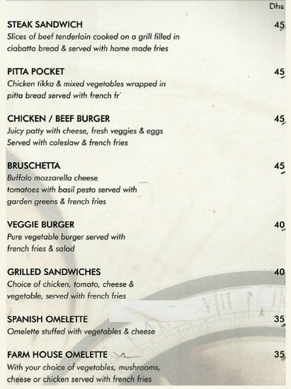 Menu at Kohinoor restaurant, Dubai, 774M+4XW - Al Mina St