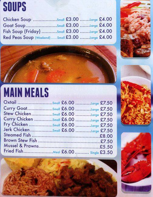 Menu at Sea Breeze London restaurant, London, 4 Station Rd