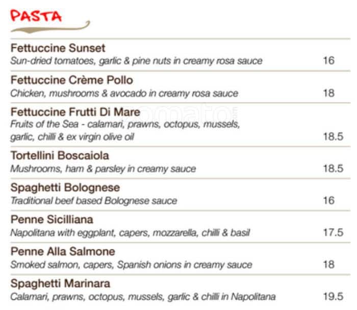 Menu at West Ryde Woodfire pizzeria, West Ryde