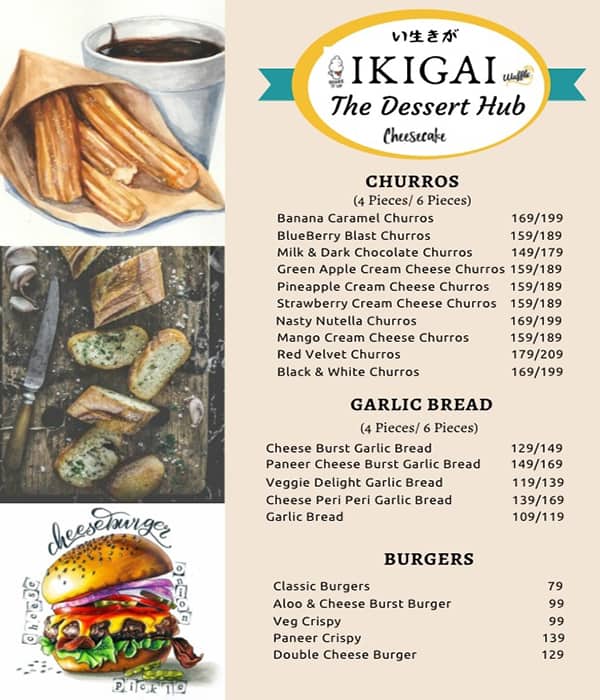 Menu of IKIGAI The Dessert Hub, Kandivali East, Mumbai
