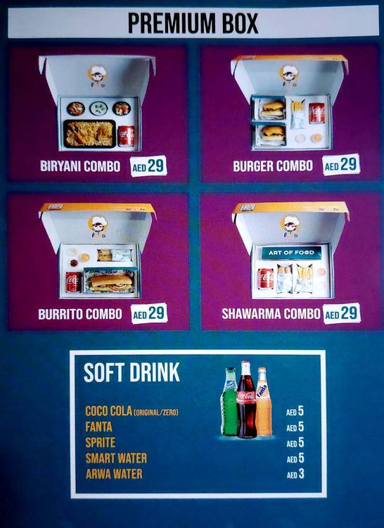 Menu of Art Of Food, Rashidiya, Dubai