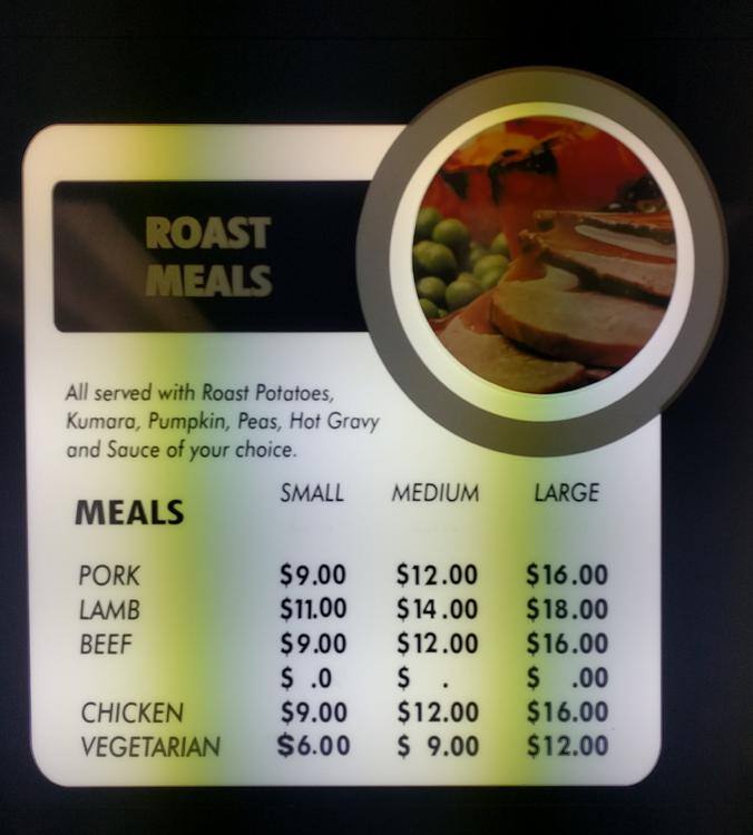 Menu at Kiwi Roast Massey cafe, Auckland, 396A Don Buck Rd
