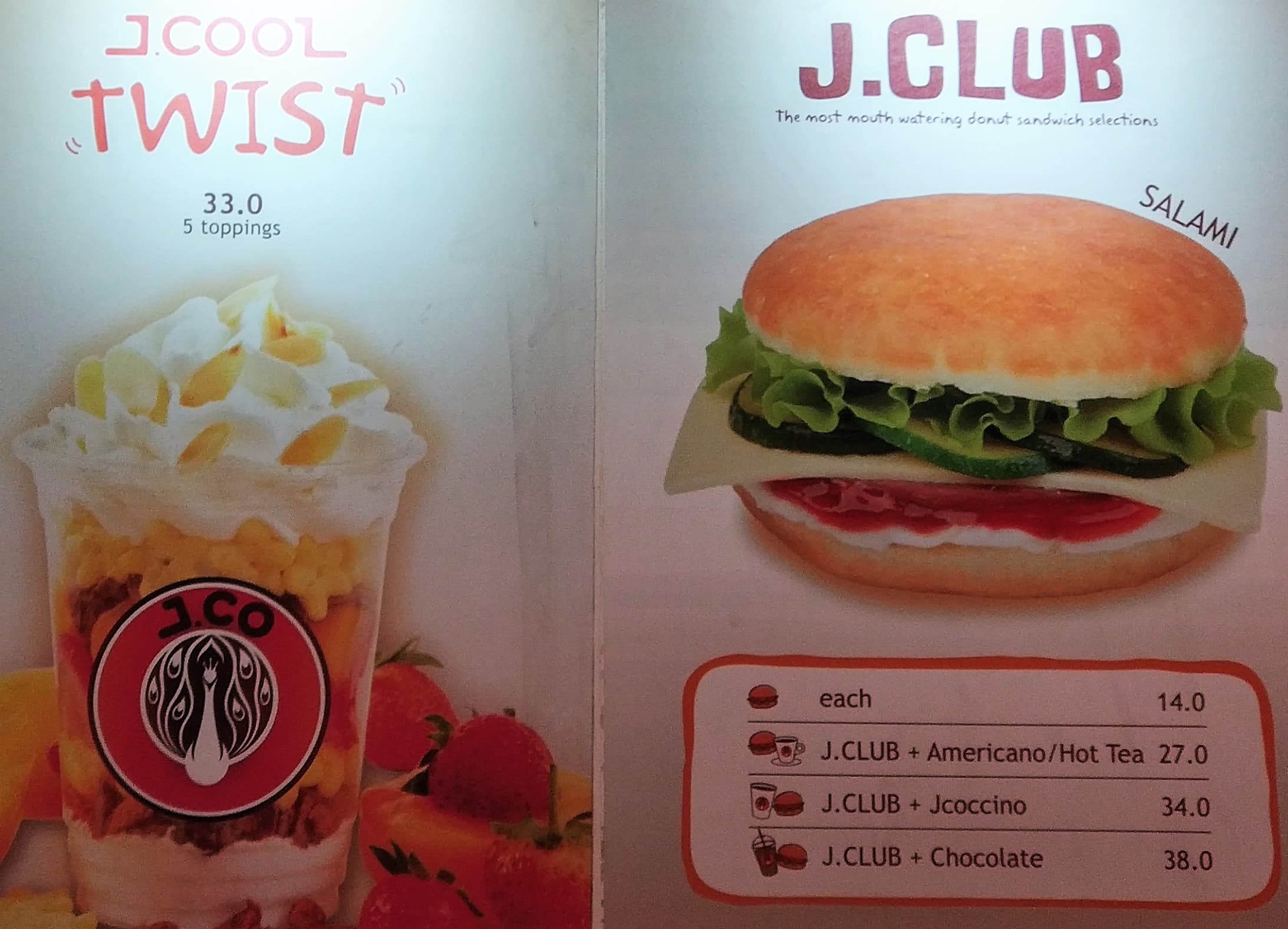 Menu at J.CO Donuts & Coffee cafe, Tangerang, Hypermart