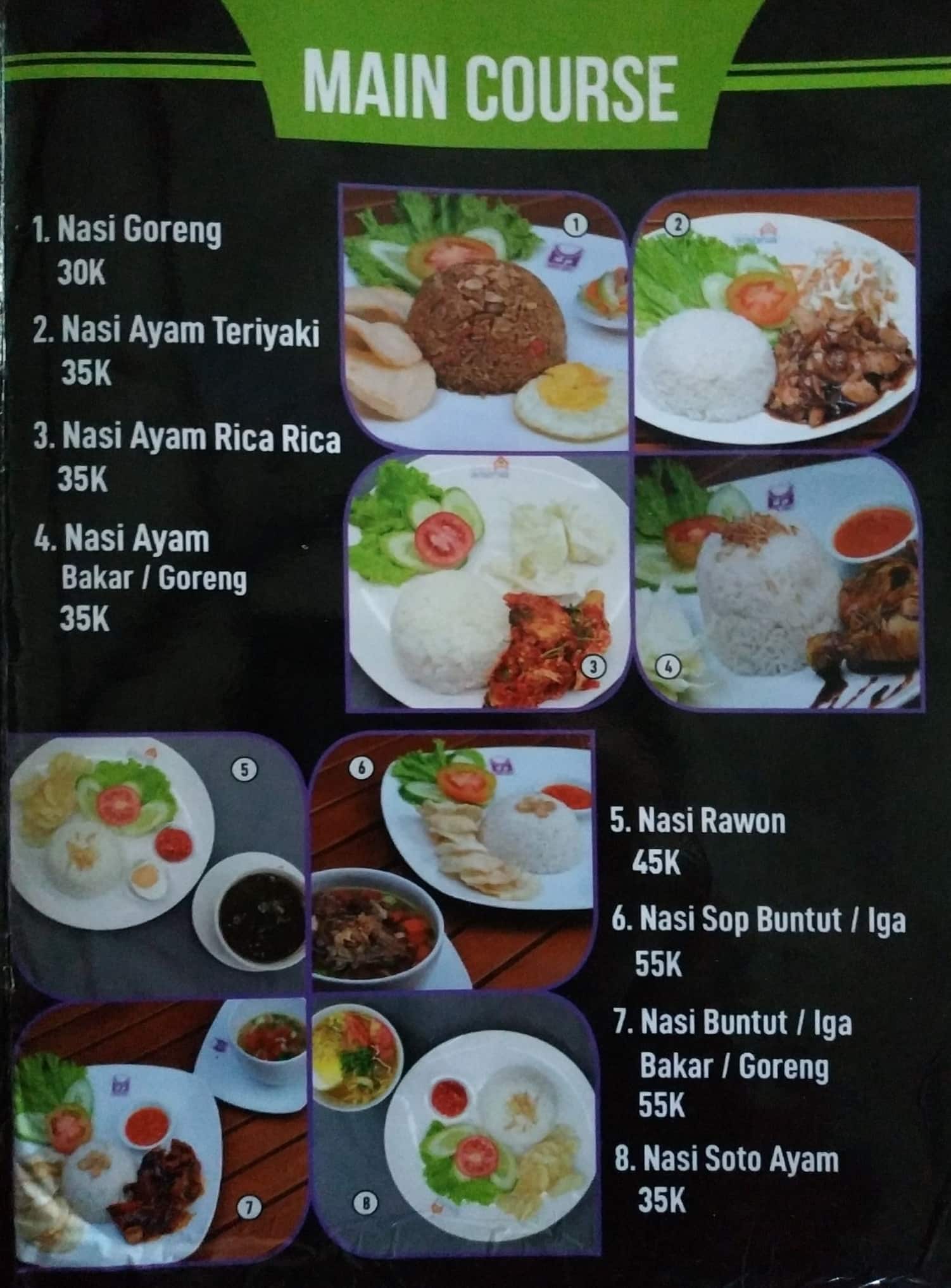 Menu at Sari Cafe & Resto, Jakarta