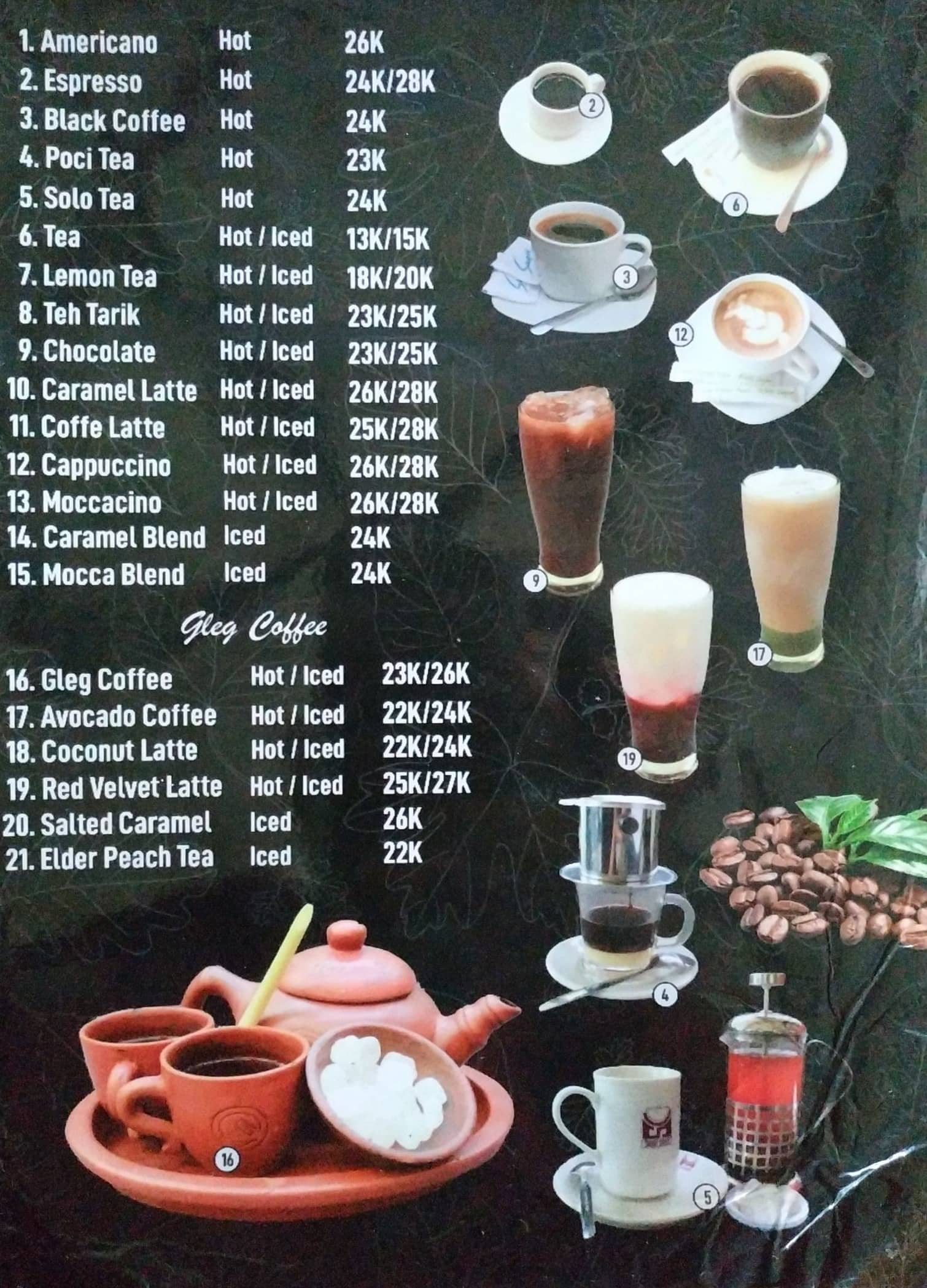 Menu at Sari Cafe & Resto, Jakarta