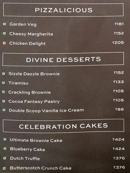 Menu at Café Coffee Day, Jaipur, Elements Mall