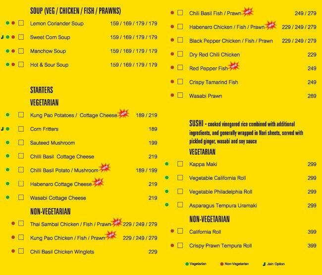 Menu at Loco Chino, Mumbai, Shop 1