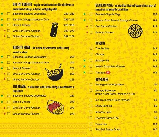 Menu at Loco Chino, Mumbai, Shop 1