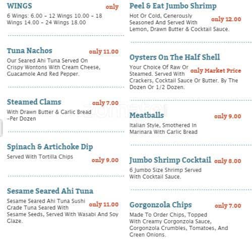 Menu at Shoals Grill pub & bar, Mooresville
