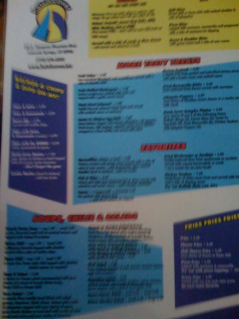 Hatch Cover Menu, Menu for Hatch Cover, Colorado Springs, Colorado ...