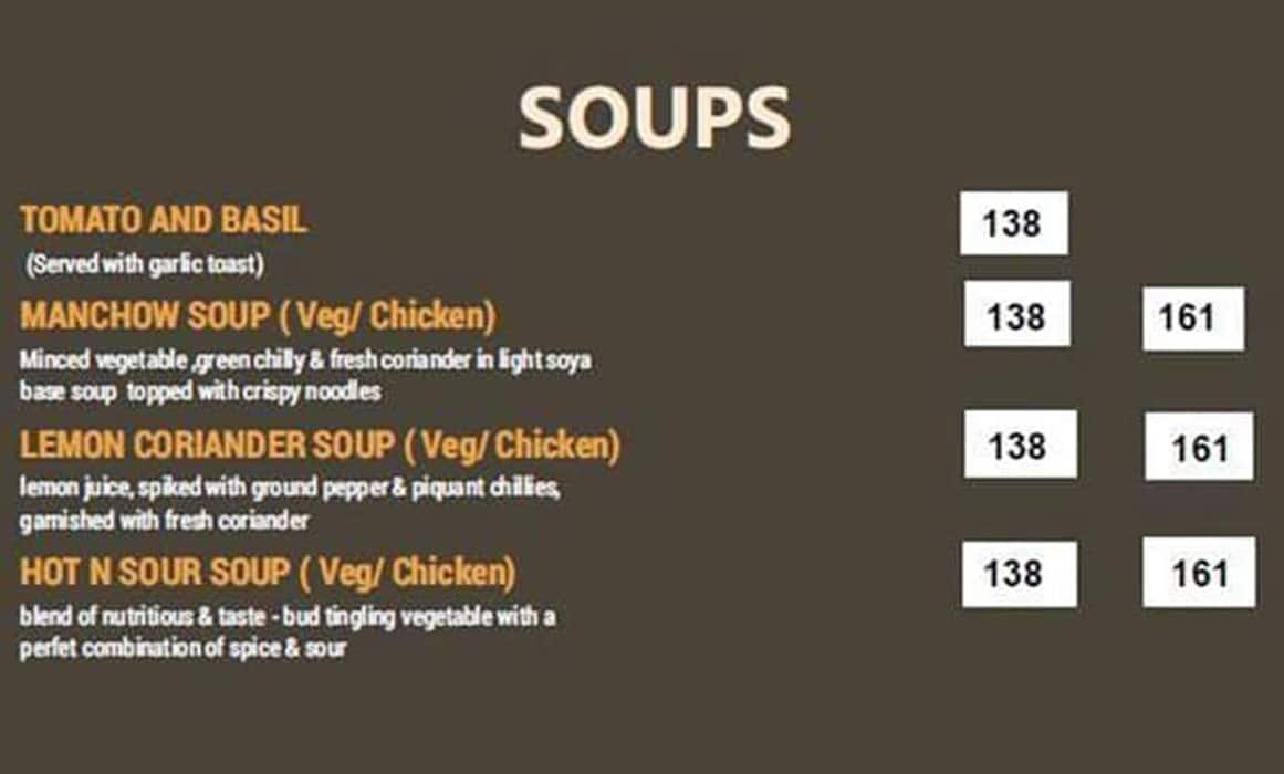 Menu of Indus Flavour - V One, Hesaraghatta, Bangalore