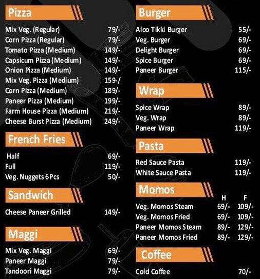 Menu of Radha Krishna Cafe, Sector 85, Gurgaon
