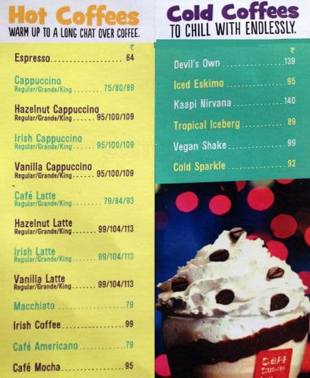 Cafe Coffee Day Menu, Menu for Cafe Coffee Day, Golambar, Patna - Zomato