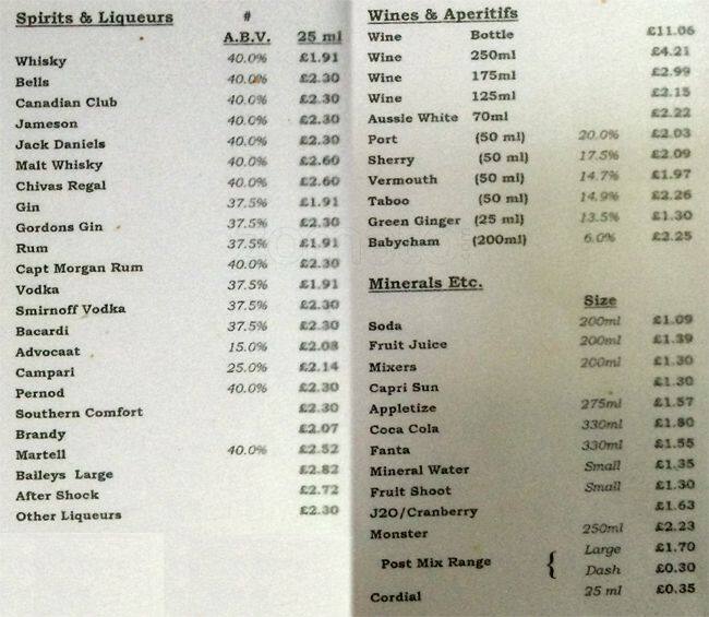 Menu at Ashley Brook pub & bar, Salford