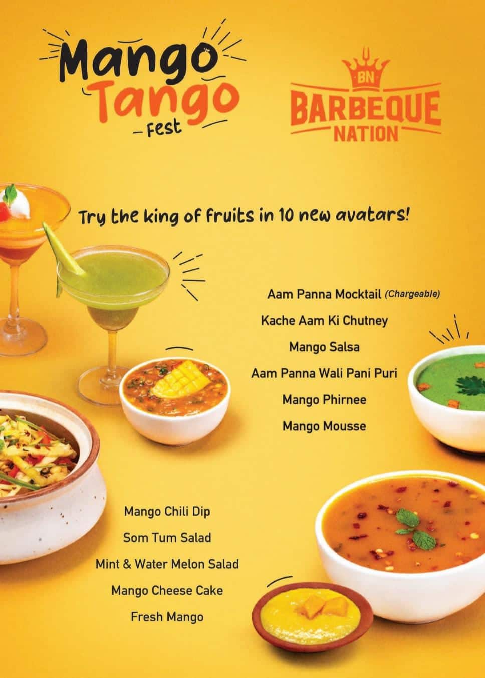 Menu of Barbeque Nation, Kukatpally, Hyderabad