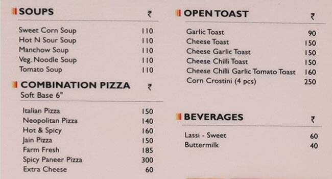 Menu of Birmies, Bodakdev, Ahmedabad